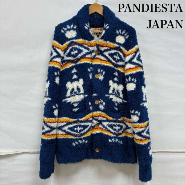 商品情報メーカー古着 / USED形状カーディガン / 長袖サイズ表記サイズ：L肩幅：47 cm、袖丈：72 cm、着丈：68 cm、身幅：55 cmカラー青 / ブルー、白 / ホワイト、黄 / イエロー、赤 / レッド柄 / パターンノ...