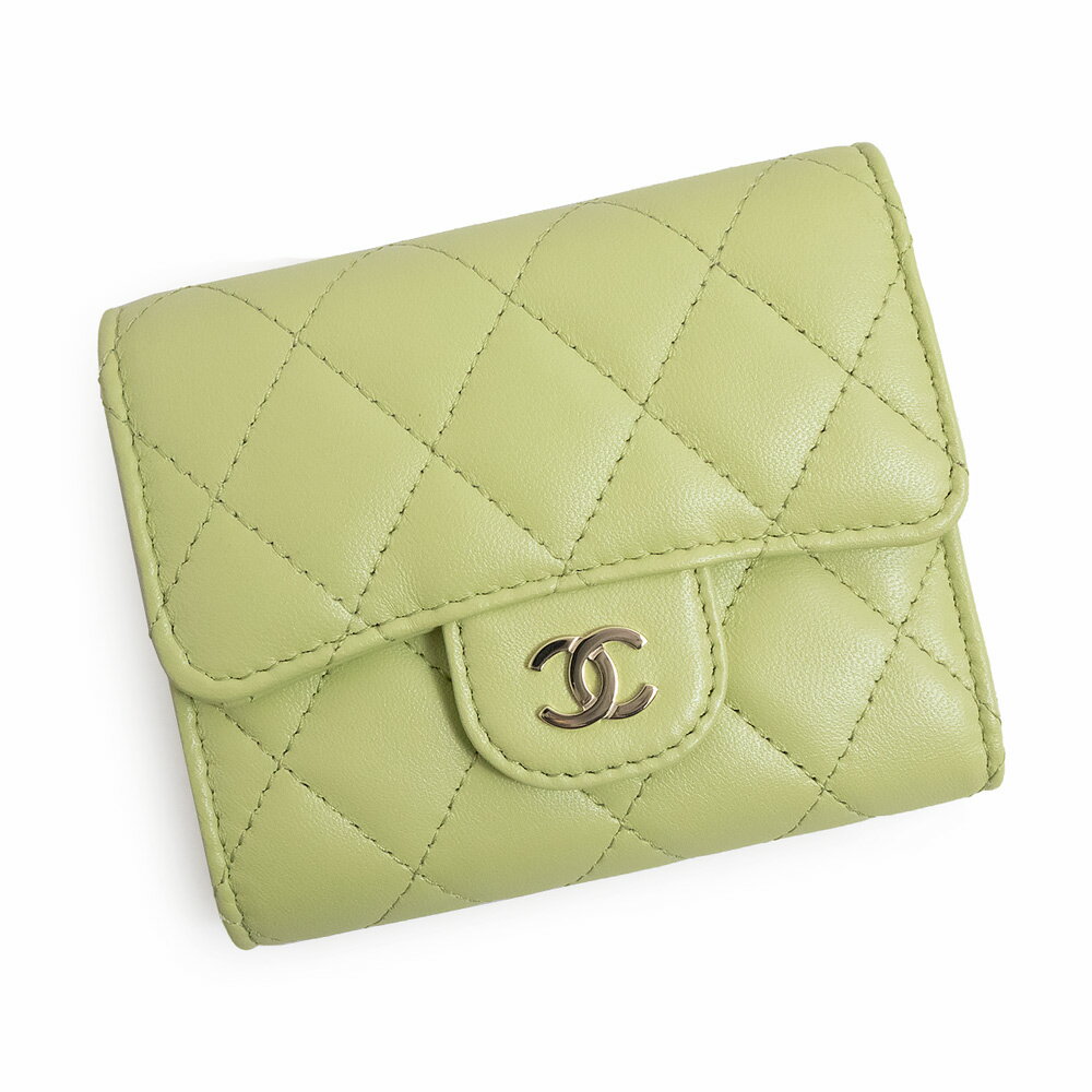 ◇レア色◇CHANEL フラップウォレット 2020-2021AW グリーン - 小物 ◇レア色◇CHANEL フラップウォレット 2020-2021AW グリーン - 小物