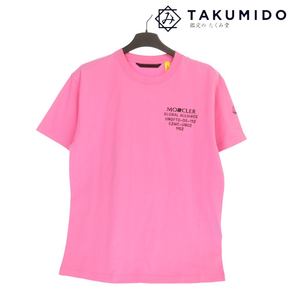 ブランド モンクレール MONCLER 商品名 UNDEFEATEDコラボ Tシャツ ライン・カラー ピンク 素材 綿 100% サイズ 【表記サイズ】S 【実測】 肩幅：約50.5cm 身幅：約54cm 着丈：約70.5cm 袖丈：約20...