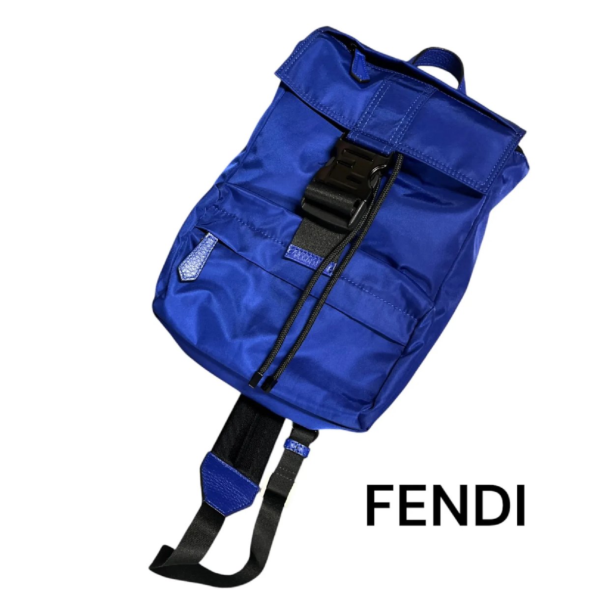 S4L332商品&nbsp;FENDIサイズ&nbsp;縦約30、横約20、幅約9色&nbsp;青、ブルー&nbsp;ブラック金具状態&nbsp;美品付属品&nbsp;保存袋お客様からお買取した商品になります。弊社の鑑定士による鑑定済み本物...