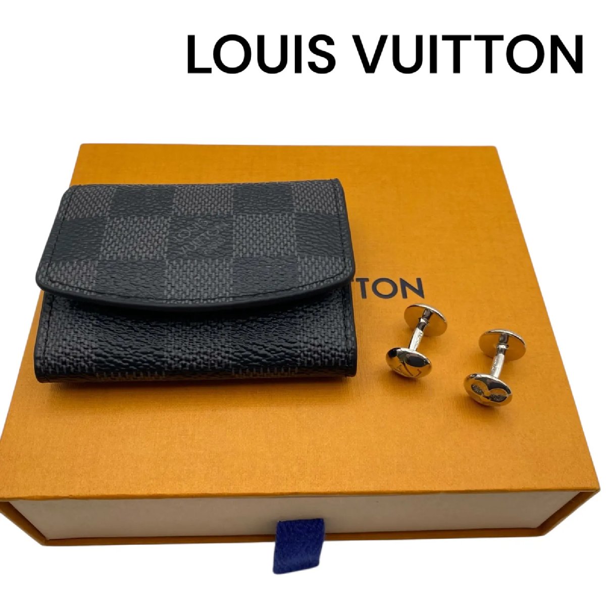 【ブランド】LOUIS VUITTON【商品】カフスボタン&nbsp; カフリンクス&nbsp; ダミエ【実寸サイズ】本体・全長約2cm、直径1.3cm&nbsp; &nbsp; &nbsp; &nbsp; &nbsp; &nbsp; &n...