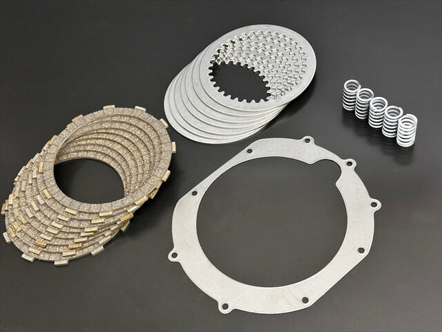 ■適応車種:KAWASAKI 1972年~1980年式 Z1(900cc)。 ■概要:ガスケット以外は全て純正品となります。安心の日本製。 ■内容は純正クラッチ板8枚+純正鉄板7枚+純正スプリング5個+強化ガスケット1枚=合計21点となりま...