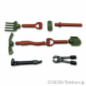 ●レゴ カスタム パーツ - ツールセット ●商品名：ツールセットFSV6 ●色：[Reddish Brown / ブラウン] ※この商品はレゴブロックと互換性のある「カスタムパーツ」です。LEGO社の純正品ではありませんのでご注意ください。