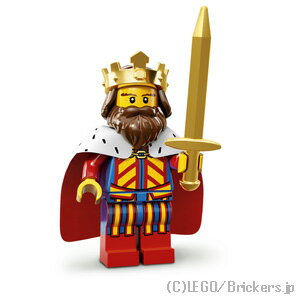●レゴ　ミニフィギュアコレクション シリーズ13 ●商品名：王様【71008-01】 ■ミニフィグ・コレクションVol.13収録 ※商品写真はディフォルメされています。（足や腰のひねりなど） ※未使用品のお届けになりますが、商品の性質上、細...