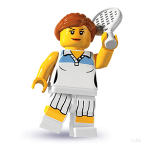 レゴ　ミニフィグ 【テニス選手】 ■ミニフィグ・コレクションVol3収録 ※商品写真はディフォルメされています。（足や腰のひねりなど） ※未使用品のお届けになりますが、商品の性質上、細かなキズなどがある場合があります。 ※開封後ビニールにパ...