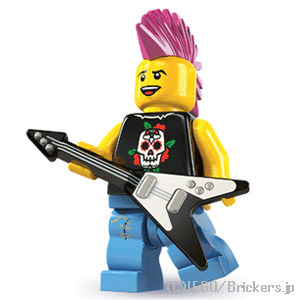 レゴ　ミニフィグ 【パンク・ロッカー】 ■ミニフィグ・コレクションVol4収録 ※商品写真はディフォルメされています。（足や腰のひねりなど） ※未使用品のお届けになりますが、商品の性質上、細かなキズなどがある場合があります。 ※開封後ビニー...