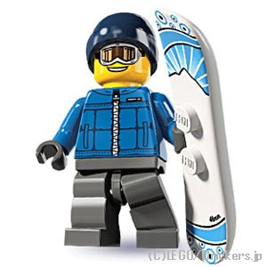 レゴ　ミニフィグ 【スノーボーダー】 ■ミニフィグ・コレクションVol5収録 ※商品写真はディフォルメされています。（足や腰のひねりなど） ※未使用品のお届けになりますが、商品の性質上、細かなキズなどがある場合があります。 ※開封後ビニール...