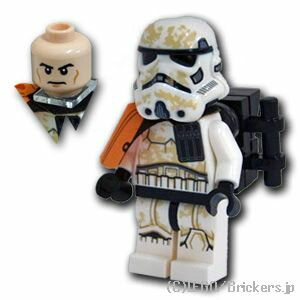 ●レゴ スター・ウォーズ ミニフィグ ●商品名：サンドトルーパー - オレンジ ポールドロン バックパック ※未使用品のお届けになりますが、商品の性質上、細かなキズなどがある場合があります。 ※開封後ビニールにパックしております。
