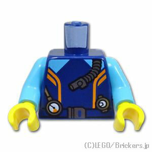 ●レゴ パーツ - ミニフィグボディ ●商品名：トルソー - ダイバースーツ バックル付き ●色：[Dark Blue / ダークブルー] ●エレメント ID：6441062 ●デザイン ID：76382