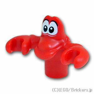 ●レゴ パーツ - 動物 ●商品名：セバスチャン 眉毛パターン - リトルマーメイド ●色：[Red / レッド] ●エレメント ID：6380346 ●デザイン ID：92020