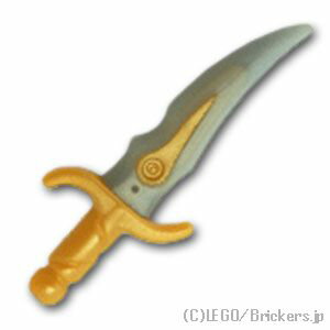 ●レゴ パーツ - ミニフィグ武器 ●商品名：ダガー ●色：[Pearl Gold / パールゴールド] ●エレメント ID：- ●デザイン ID：bb427pb01