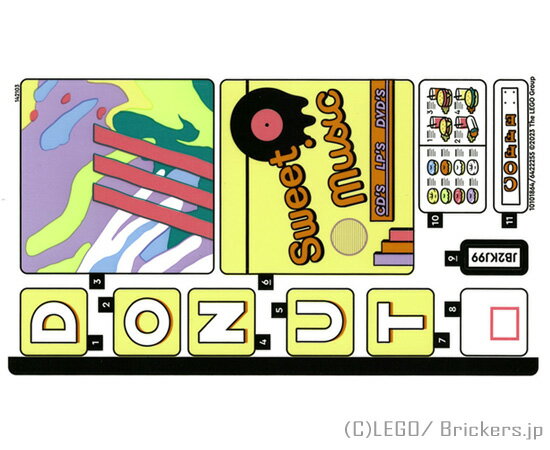 ●レゴ パーツ - レゴ シール ●商品名：ステッカー - レゴ ideas BTS #21339 シート1 (10101864/6422255)