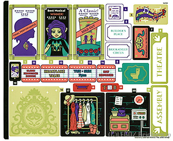 ●レゴ パーツ - レゴ シール ●商品名：ステッカー - フレンズ #41714 シート1 (10001511/6387463)