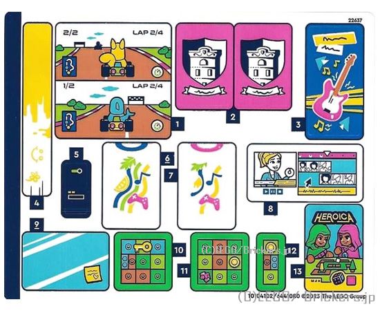 ●レゴ パーツ - レゴ シール ●商品名：ステッカー - フレンズ #41748 (10104102/6441080)