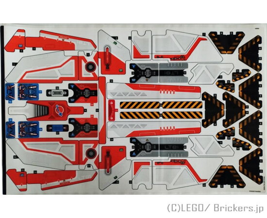 ●レゴ パーツ - レゴ シール ●商品名：ステッカー - テクニック #42181 シート1 (10105337/6462850)
