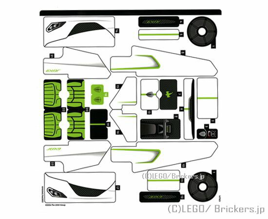 ●レゴ パーツ - レゴ シール ●商品名：ステッカー - テクニック #42184 (10105340/6462853)