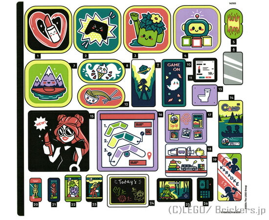 ●レゴ パーツ - レゴ シール ●商品名：ステッカー - フレンズ #42604(10106056/6466620)