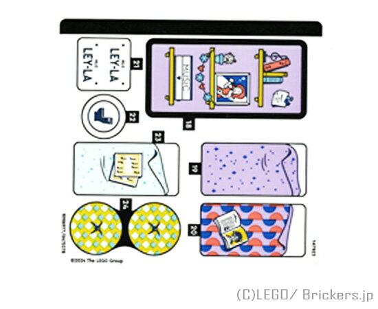 ●レゴ パーツ - レゴシール ●商品名：ステッカー フレンズ #42619 シート2 (10106977/6475278)