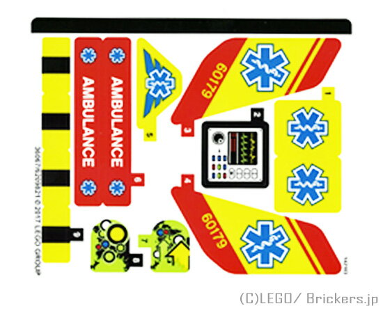 ●レゴ パーツ - レゴ シール ●商品名：ステッカー - シティ #60179(36067/6209821)