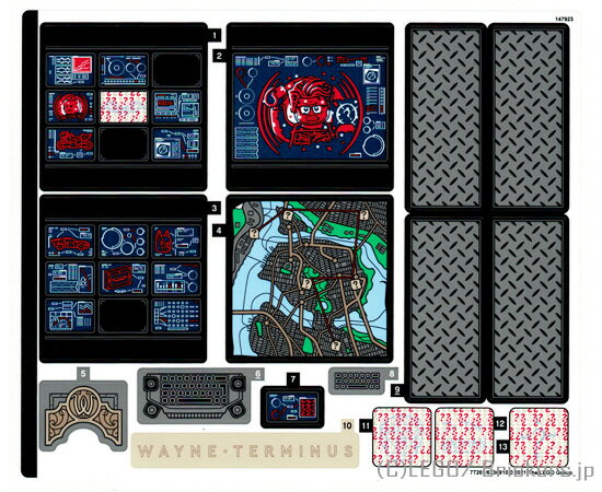 ●レゴ パーツ - レゴ シール ●商品名：ステッカー - バットマン #76183(77261/6336910)