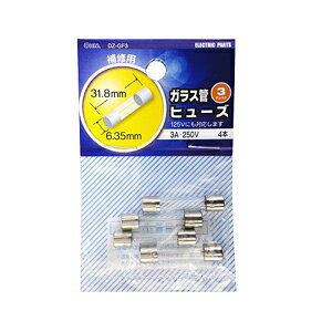 ■定格電圧：AC250V ※同じアンペア数であれば、125Vのものにも対応します。 ■定格しゃ断電流：100A サイズ：φ6.35×31.8mm