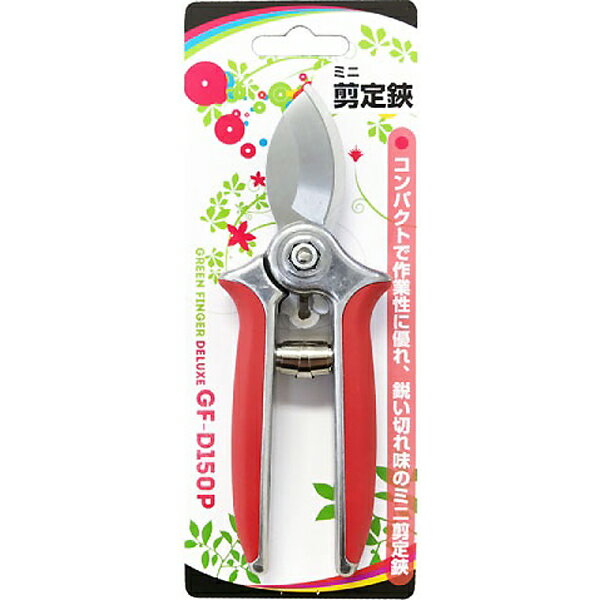 ●鋭い切れ味の剪定用。 ●コンパクトで扱いやすいミニサイズ。 【用途】 庭木の小枝(直径8mm目安)の剪定に 芽切りや園芸・果樹・野菜の収穫等、採果作業に 盆栽の剪定や根鉢の根の処理に 手工芸に 全長:150mm 刃渡:50mm 刃部:SK...