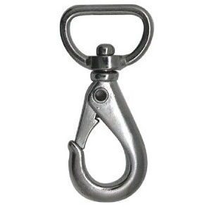 ■小型・軽量でワンタッチで着脱可能です。 ●サイズ：47mm×6.5mm×22mm ●内径：大6mm×17mm、小10mm ●開口部：3mm ●使用荷重：0.4kg ●材質：亜鉛合金