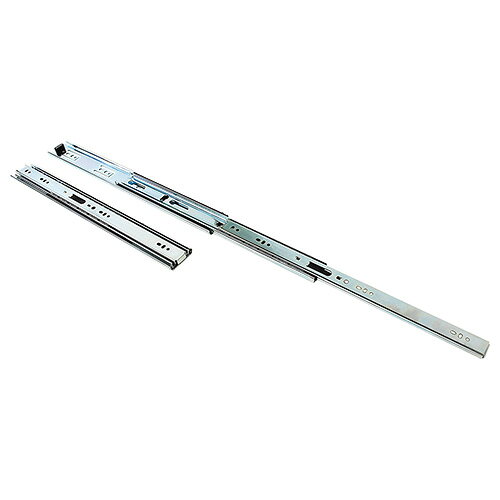 耐荷重：45kg(左右ペア) クリアランス：12.7mm スライド量：406mm 引き残し：0mm 材質：スチールユニクロ ＜必要なもの＞ ○ドライバー ○取付けビス：12本（10本）/キャビネット側3本×2、引き出し側3本（2本）×2 ※...