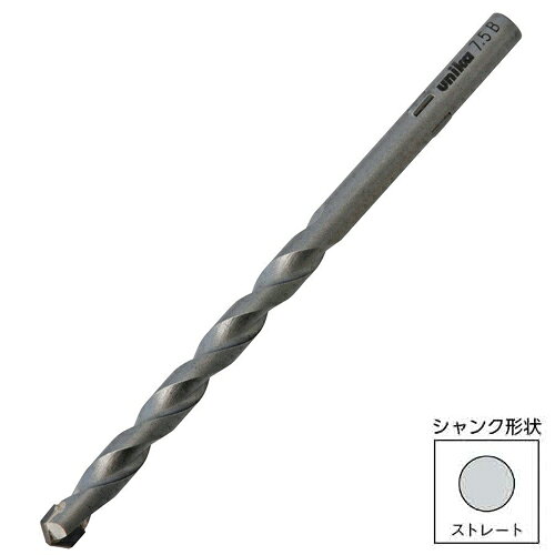 コンクリート用(ブロック・モルタル・大理石) 刃先径:7.5mm 有効長:75mm 全長:125mm BNタイプ・ストレートシャンク 振動用ドリル用 スリップ止め付 注意:使用する電気ドリルは、ドリルビットの指定のものを使用してください。ド...