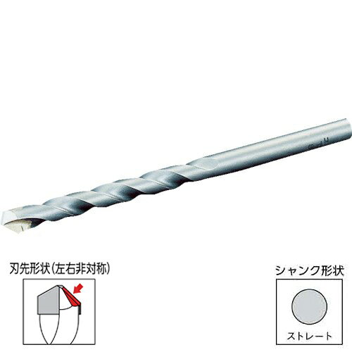 磁器タイル用(磁器タイル・陶器タイル・カワラ) 刃先径:7.0mm 有効長:75mm 全長:125mm TRタイプ・ストレートシャンク 電気ドリル用（回転専用） ■電気ドリルは回転のみで使用して下さい。振動はかけないで下さい。 ■ドリルビッ...