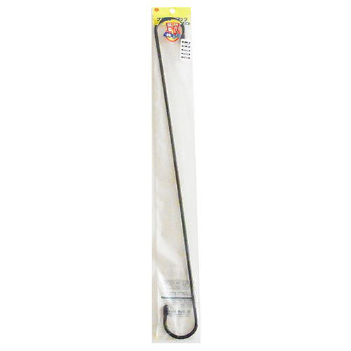 材質：抗菌被膜線 太さ：5.0mm×長さ：500mm フックの内径：38mm 吊れる重さ：12kgまで ■注意 ●参考使用荷重の範囲内でご使用ください。 ●フックを変形させると強度が落ちます。 ●本体は塩ビで被膜されていますので、火気に近づ...