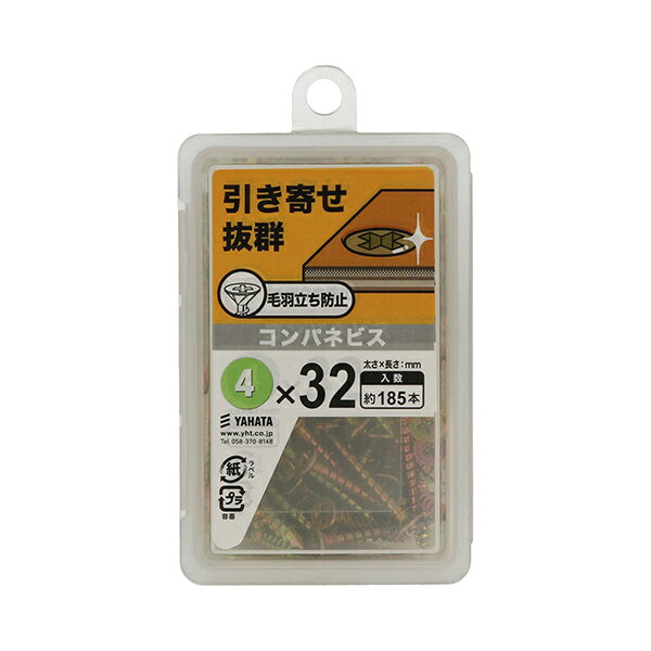 ■コンパネ等の堅い木材の締結に使用 ●サイズ：4×32 ●入数：約185本 ●材質：鉄