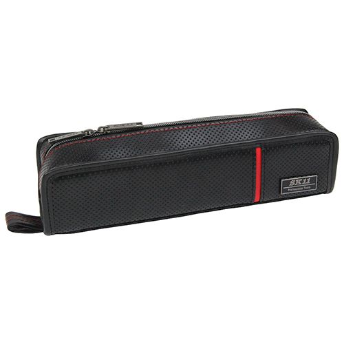 スタイリッシュでスリムなデザインのツールケースです。 工具などの収納や持ち運び。 大きく開くので収納物が見やすく、取り出しやすいです。 インナーベルト付きで収納物の固定も可能です。 サイズ：幅260×高さ60×奥行き60mm 重量：150g