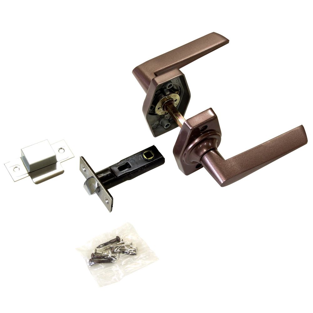 川口技研ホームレバーシリーズ室内木製扉用(鍵なし)適用扉厚(mm)：29～45バックセット(mm)：60ブラウン鉄(塗装ブラウン仕上げ)