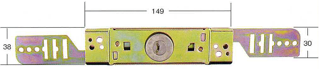 シャッター錠　ST-3 メーカー名 カワカミユニバーサルタイプ アームサイズ シャッター閉　337mm/開　290mm 片面シリンダー 【0619PUP10JU】