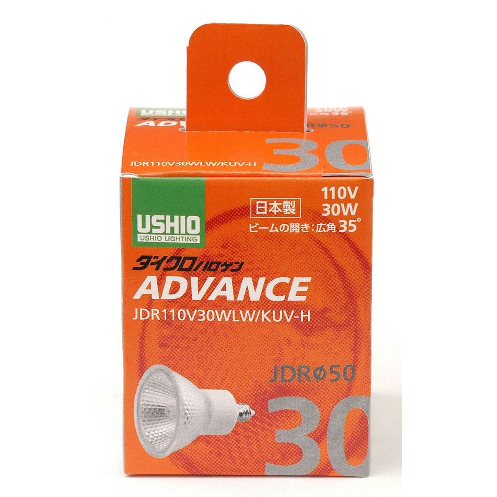【商品説明】■定格：　・電圧　110V　・消費電力 30W　・寿命：約3,000時間■本体サイズ：　・全長：62mm　・バルブ径：50mm　・口金：E11■入数：1個■ビーム角：広角35°■UVカット■全光束：390lm■最大光度：800c...