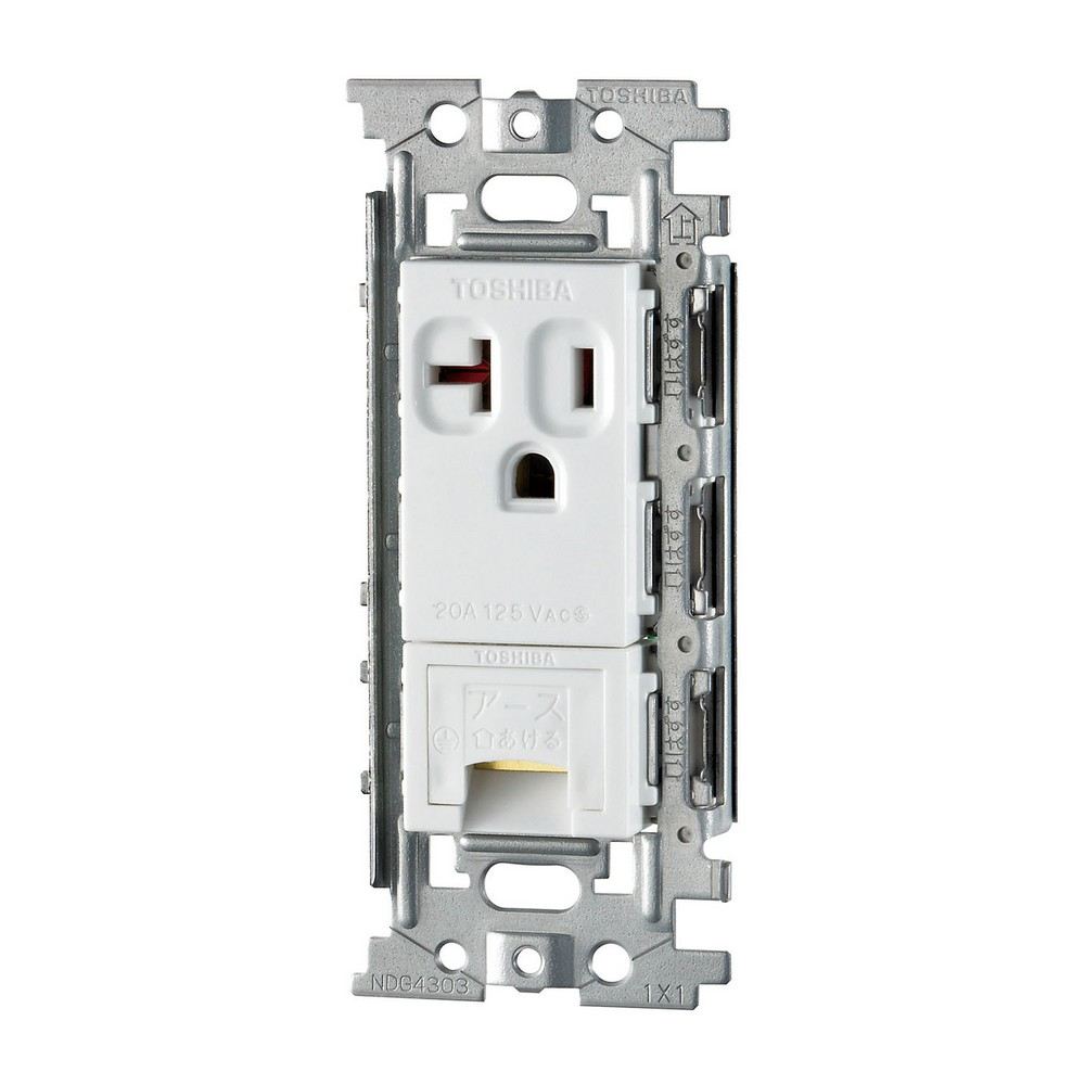【商品説明】■定格：125V　20A■15A/20A兼用■アース端子付【仕様】■接地コンセント