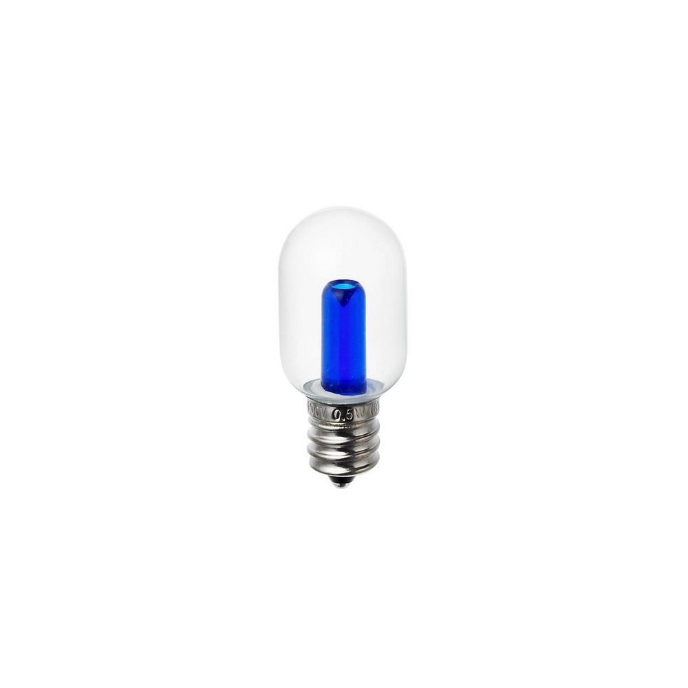 【商品説明】■サイズ(mm)：全長46×外径20■質量(g)：5■口金：E12■定格入力電流(A)：0.006■定格消費電力(W)：0.5■設計寿命(h)：30,000■光色：青【仕様】■光源にはLEDを使用していますので、消費電力が少ない...