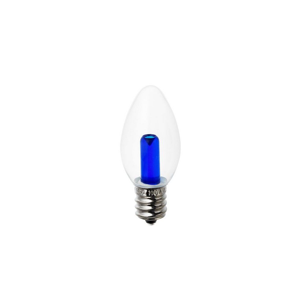 【商品説明】■サイズ(mm)：全長53×外径22■質量(g)：6■口金：E12■定格入力電流(A)：0.006■定格消費電力(W)：0.5■設計寿命(h)：30,000■光色：青【仕様】■光源にはLEDを使用していますので、消費電力が少ない...