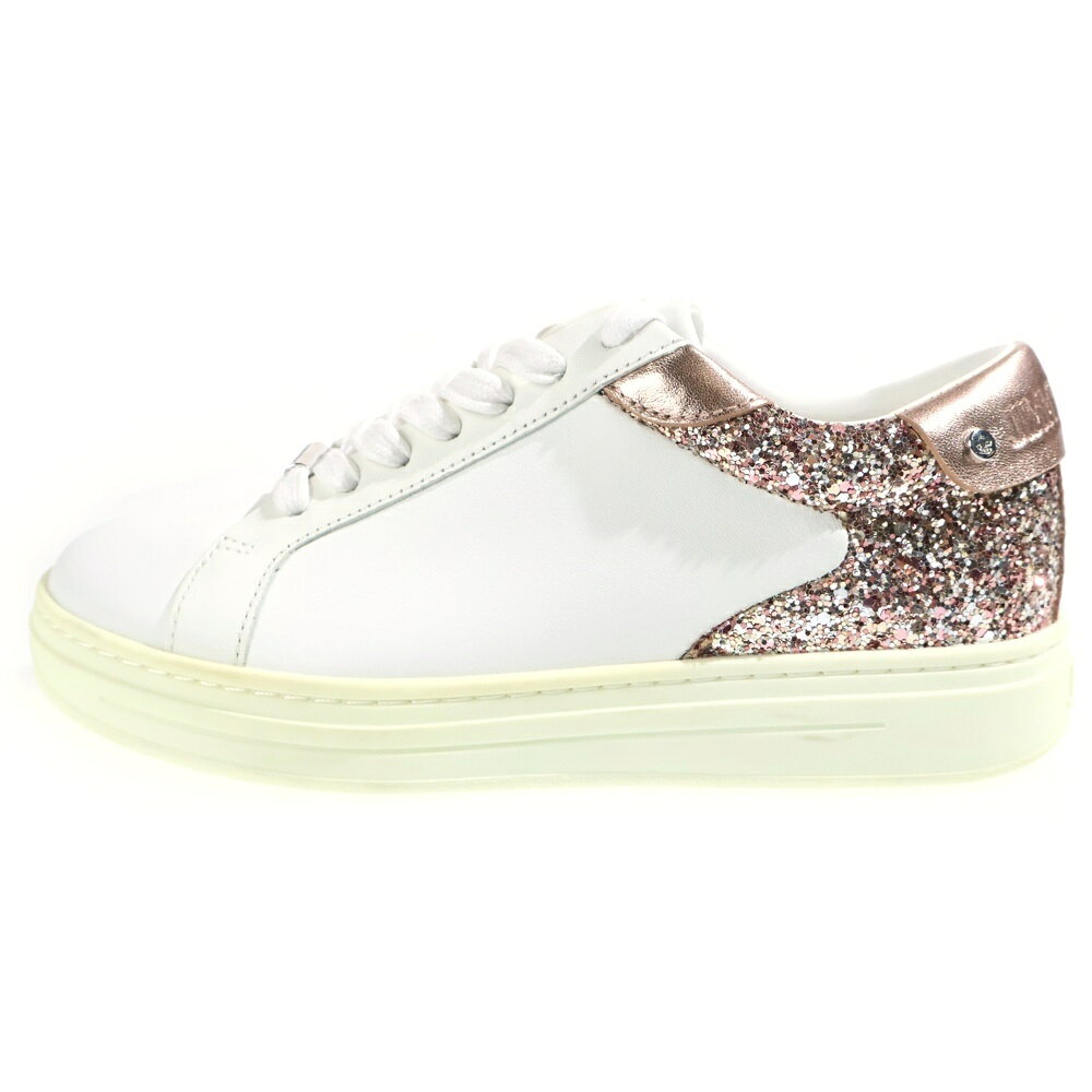 JIMMY CHOO(ジミーチュウ)ROME F-CGX スパンコール ローカットスニーカー ホワイト/ローズピンク ブランド JIMMY CHOO 品名 ROME F-CGX スパンコール ローカットスニーカー ホワイト/ローズピンク 表...