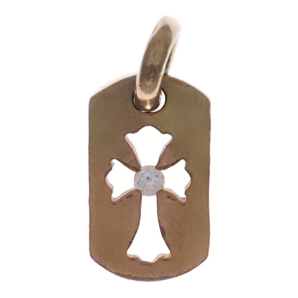 CHROME HEARTS(クロムハーツ)22K DT TNY CO CRS 1DIA タイニーカットアウトクロス ドッグタグ 1ダイヤ ペンダントトップ ゴールド BCA039 ブランド CHROME HEARTS 品名 22K DT T...