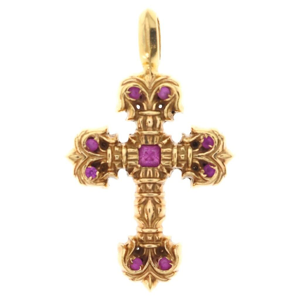 CHROME HEARTS(クロムハーツ)22K CHARM FILIGREE TINY P SAP タイニーフィリグリー PAVEピンクサファイア ゴールドネックレストップ ブランド CHROME HEARTS 品名 22K CHARM ...