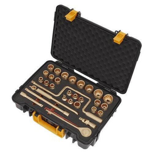 メーカー名Sealey ベリリウム銅製。 型鍛造品です。 8-32mmソケットセット。 1/2 "Sqドライブラチェットレンチ、スパークプラグソケット、エクステンションバー、スライドTバー、ユニバーサルジョイント、スピードブレース、オフセッ...