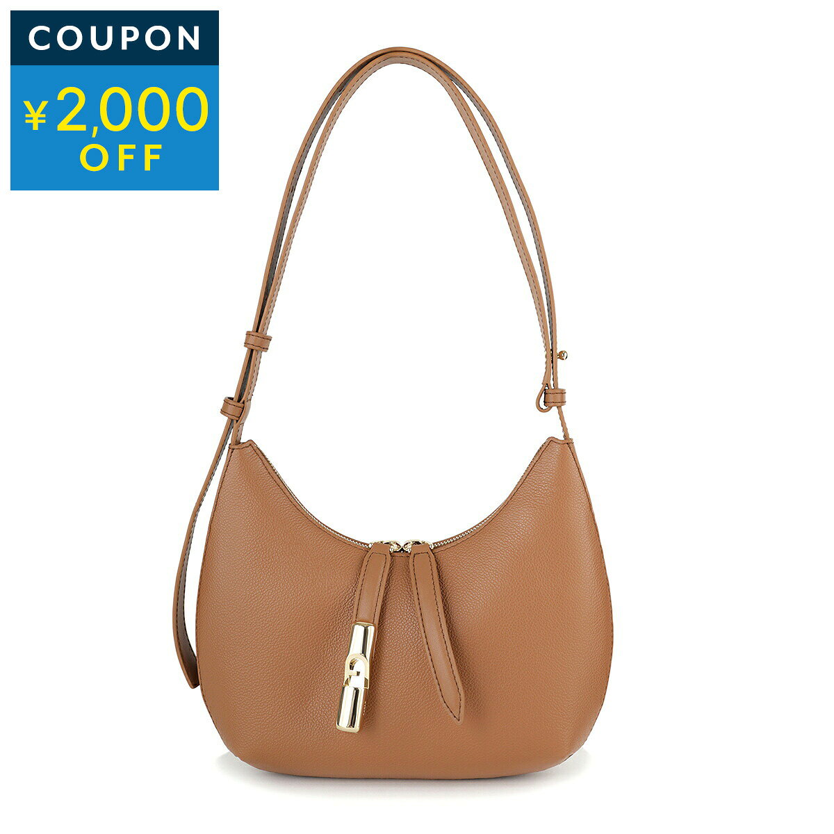 上質なレザーの質感が引き立つショルダーバッグ「FURLA GOCCIA SHOULDER BAG S」。グレインレザーとスムースレザーを組み合わせた素材使いが、落ち着きのある佇まいとさりげない表情を生み出します。トップジッパー仕様で中身をし...