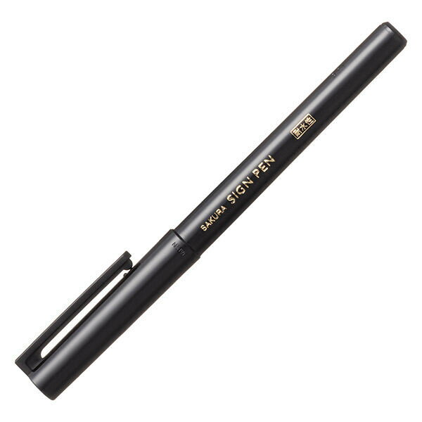 商品名サクラクレパス サインペン細字 黒 WK-S#49 クロ説明インキが乾くと水にぬれてもにじみにくいです。直射日光があたっても色あせしにくいです。より黒い黒色で視認性がアップしています。【サイズ】φ10×135mm【重　量】9g【カラー...