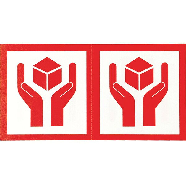 商品名荷札マーク 取扱注意 10組入(1組4枚入) シールタイプ ミシン目 注意喚起 配達 荷物 トラスコ中山説明荷物に貼って注意喚起に使用!シールタイプの荷札マーク「取扱注意」です。便利なミシン目付。【サイズ】約W115×H58mm【材　...