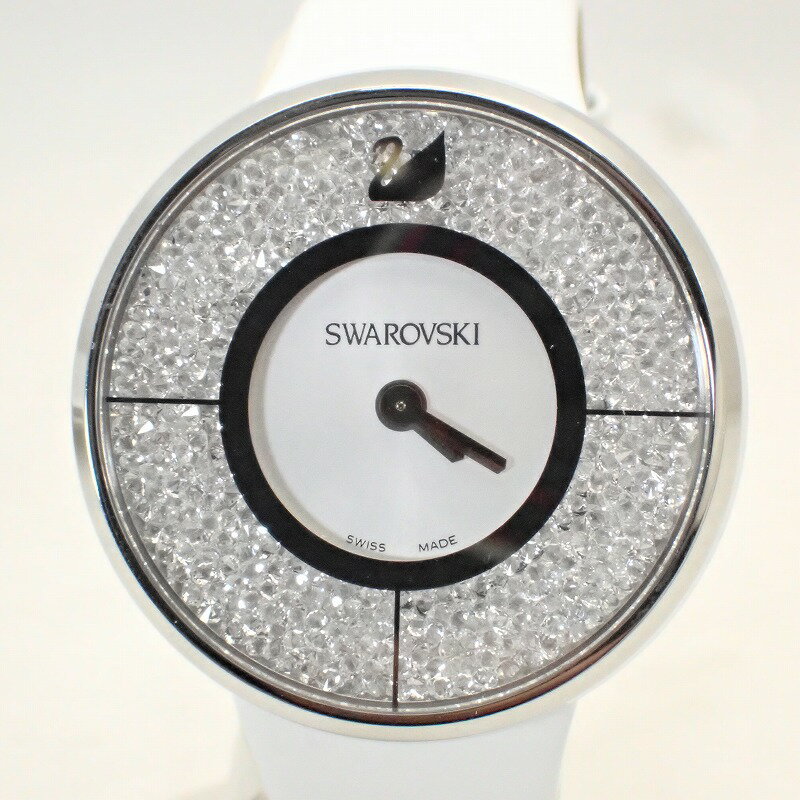 ブランド：スワロフスキー 【SWAROVSKI】商品名/型番：クリスタライン クォーツ程度（ランク）：Bムーブメント：クォーツ保証期間：6か月素材：SS レザーベルトケース幅（竜頭除く）：直径40mmブレスの長さ：　最大17cm付属品：説明...