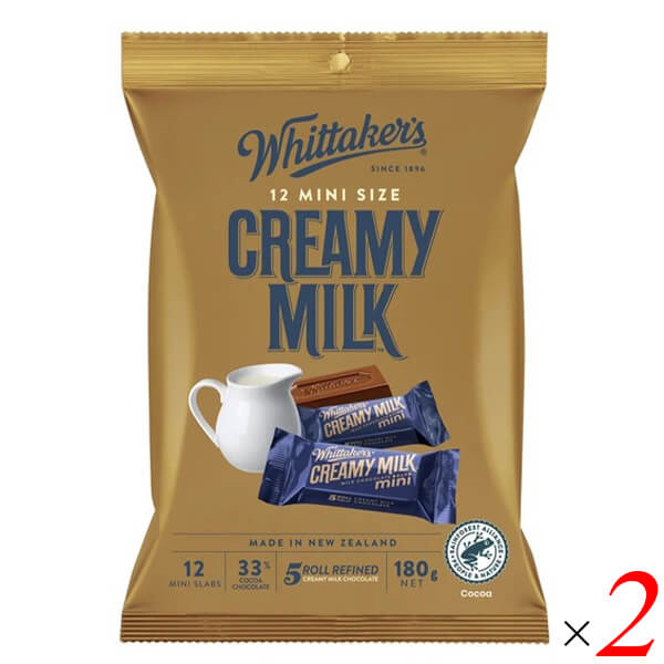 Whittaker's ウィッタカー クリーミーミルクチョコレートは、ニュージーランドの国民的チョコレート。 定番のクリーミーなミルクチョコレート（カカオ33%） 1袋に個包装で12枚入り ＜Whittaker's ウィッタカーについて＞ ...