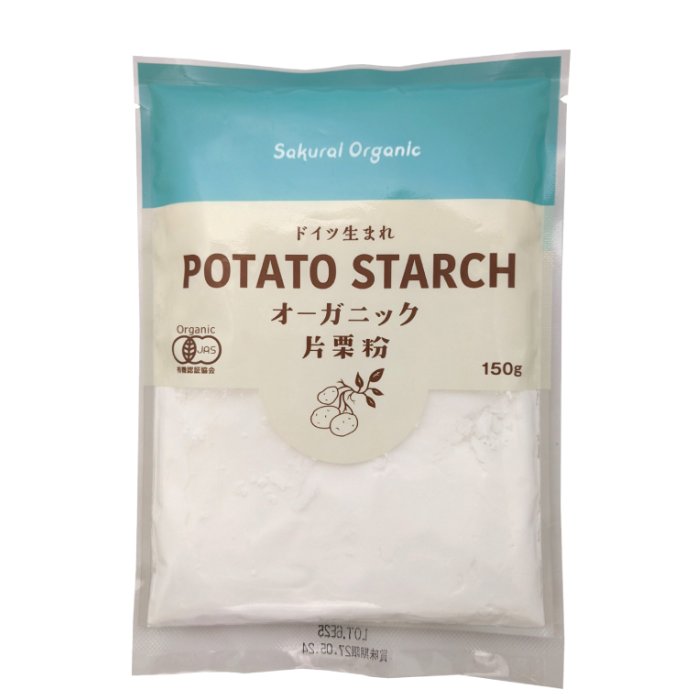 桜井食品 オーガニック片栗粉は、有機JAS認証を取得したドイツ産の有機馬鈴薯（じゃがいも）でん粉を100%使用した、こだわりの片栗粉です。・ドイツ産有機馬鈴薯でん粉100%・遺伝子組換えでないオーガニック認証を取得した馬鈴薯から作られた、非...