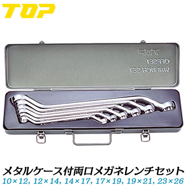 商品情報 メーカー トップ工業品番 TM-B仕様・スペック 【サイズ(mm)】10×12, 12×14, 14×17, 17×19, 19×21, 23×26【材質】Cr-V【生産国】日本●耐久性に優れ、過酷な使用にも耐える強度を誇る、本締...